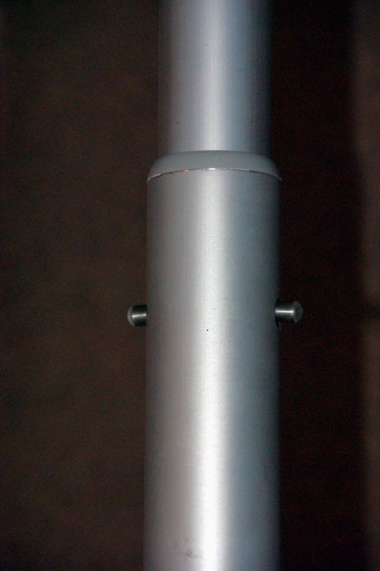 25' Telepole Superior 1 Silver Telescoping Flagpole-2.75" Base,10 Gauge ...